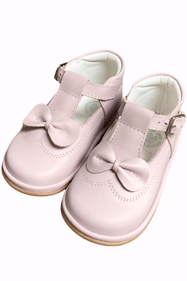 Borboleta Girls Bow shoes 2975 Adriana Pink Leather